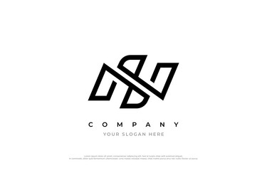 Initial letter ns logo or sn design Royalty Free Vector