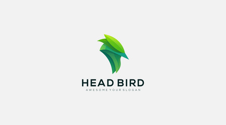 Little bird head logo colorful design Royalty Free Vector