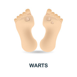 Warts icon 3d from deseases collection creative Vector Image