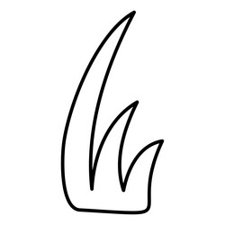 Abstract grass third doodle black and white Vector Image