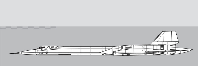 Lockheed sr-71 blackbird Royalty Free Vector Image