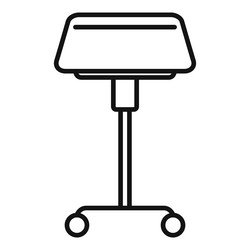 Office desk icon outline sit posture Royalty Free Vector