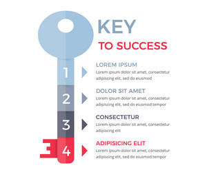 Key to success concept Royalty Free Vector Image