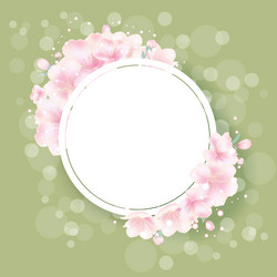 Pink dahlia banner card Royalty Free Vector Image