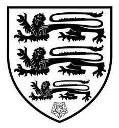 British three lions crest Royalty Free Vector Image