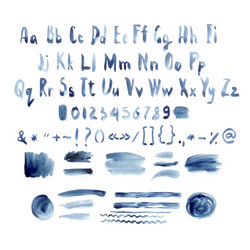 Alphabet hand drawn font letters Royalty Free Vector Image