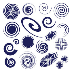 Spiral design elements Royalty Free Vector Image