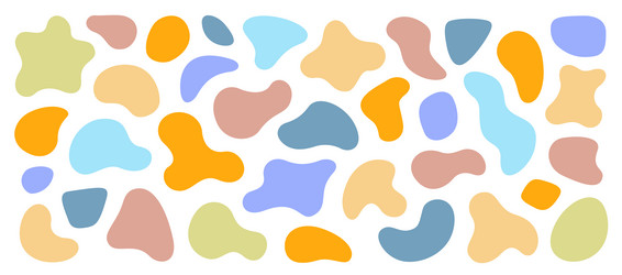 Set abstract organic irregular shapes Royalty Free Vector