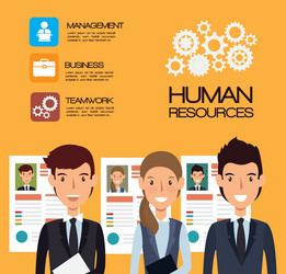 Human resources background Royalty Free Vector Image