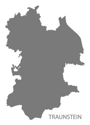 Landshut grey county map bavaria germany Vector Image