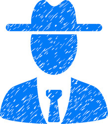 Farmer boss icon grunge watermark Royalty Free Vector Image