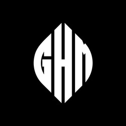 Ghm logo letter design Royalty Free Vector Image