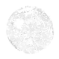 Blue grunge texture overlay round Royalty Free Vector Image