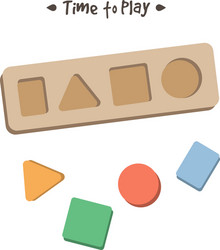 Shape sorter toy isolated on white background Vector Image