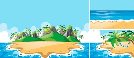 Ocean view Royalty Free Vector Image - VectorStock