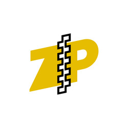 Zip security logo concept design Royalty Free Vector Image