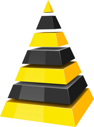 Layered pyramids Royalty Free Vector Image - VectorStock