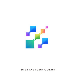 Abstract box silhouette design template Royalty Free Vector