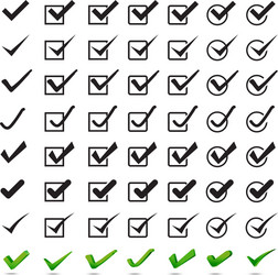 Collection check mark and wrong mark Royalty Free Vector