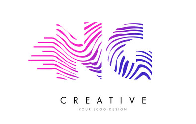 Creative colorful letters ng n g logo Royalty Free Vector
