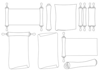 Old scroll design isolated on white background Vector Image