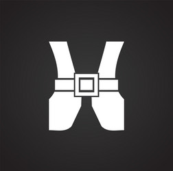 Safety west on black background Royalty Free Vector Image