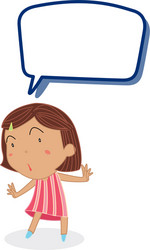 A girl and call out Royalty Free Vector Image - VectorStock