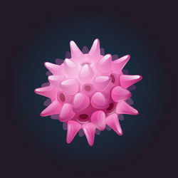 Cartoon 3d model smallpox virus Royalty Free Vector Image