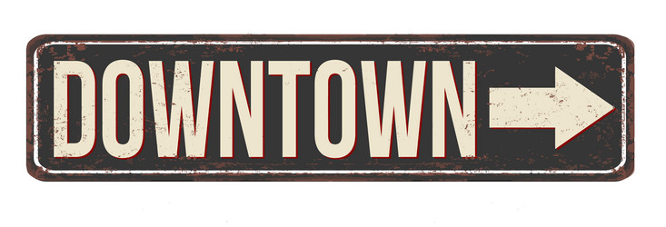 One way vintage rusty metal sign Royalty Free Vector Image