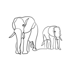 One Line Drawing Elephant Vector Images (over 330)