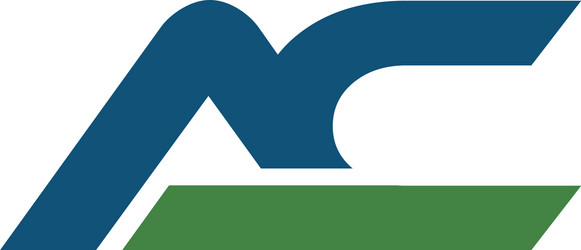 Logo syllable ac icon sign two interlaced letters Vector Image