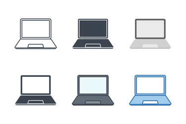 Laptop icon symbol template for graphic and web Vector Image
