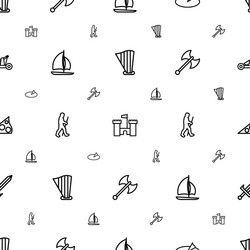 Ancient icons pattern seamless white background Vector Image