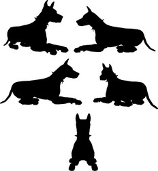 Dog Laying Silhouette Vector Images (42)