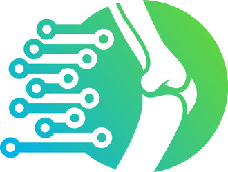 Pixel bone logo template creative bone logo Vector Image