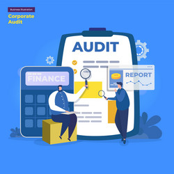 Corporate audit data research Royalty Free Vector Image