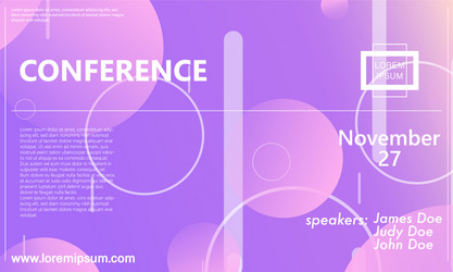 Conference announcement design template Royalty Free Vector