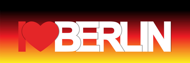 Berlin name german capital colors Royalty Free Vector Image