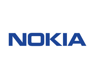 Nokia logo brand phone symbol white design Vector Image