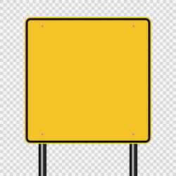 Sign road yellow on transparent background Vector Image