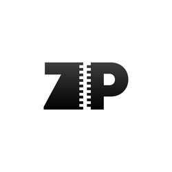 Zip security logo concept design Royalty Free Vector Image