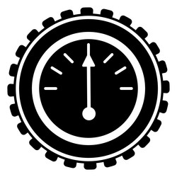 Manometer arrow scale flat Royalty Free Vector Image