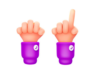 Cute fruit pear number 1 digit one Royalty Free Vector Image