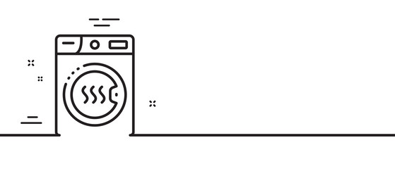 Dryer machine line icon laundry service sign dry Vector Image
