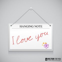 Hanging note board Royalty Free Vector Image - VectorStock