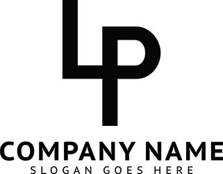 Initial letter lp logo template design Royalty Free Vector
