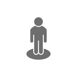 Person location in circle street view Royalty Free Vector