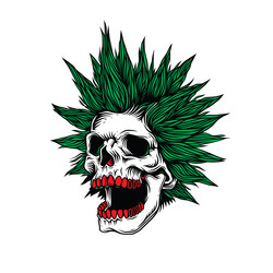 A crazy skull Royalty Free Vector Image - VectorStock