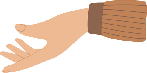 Hand taking something Royalty Free Vector Image