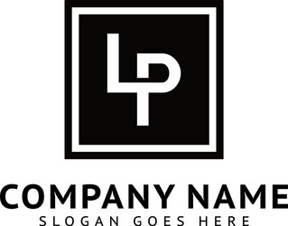 Set initial letter lp logo template design Vector Image